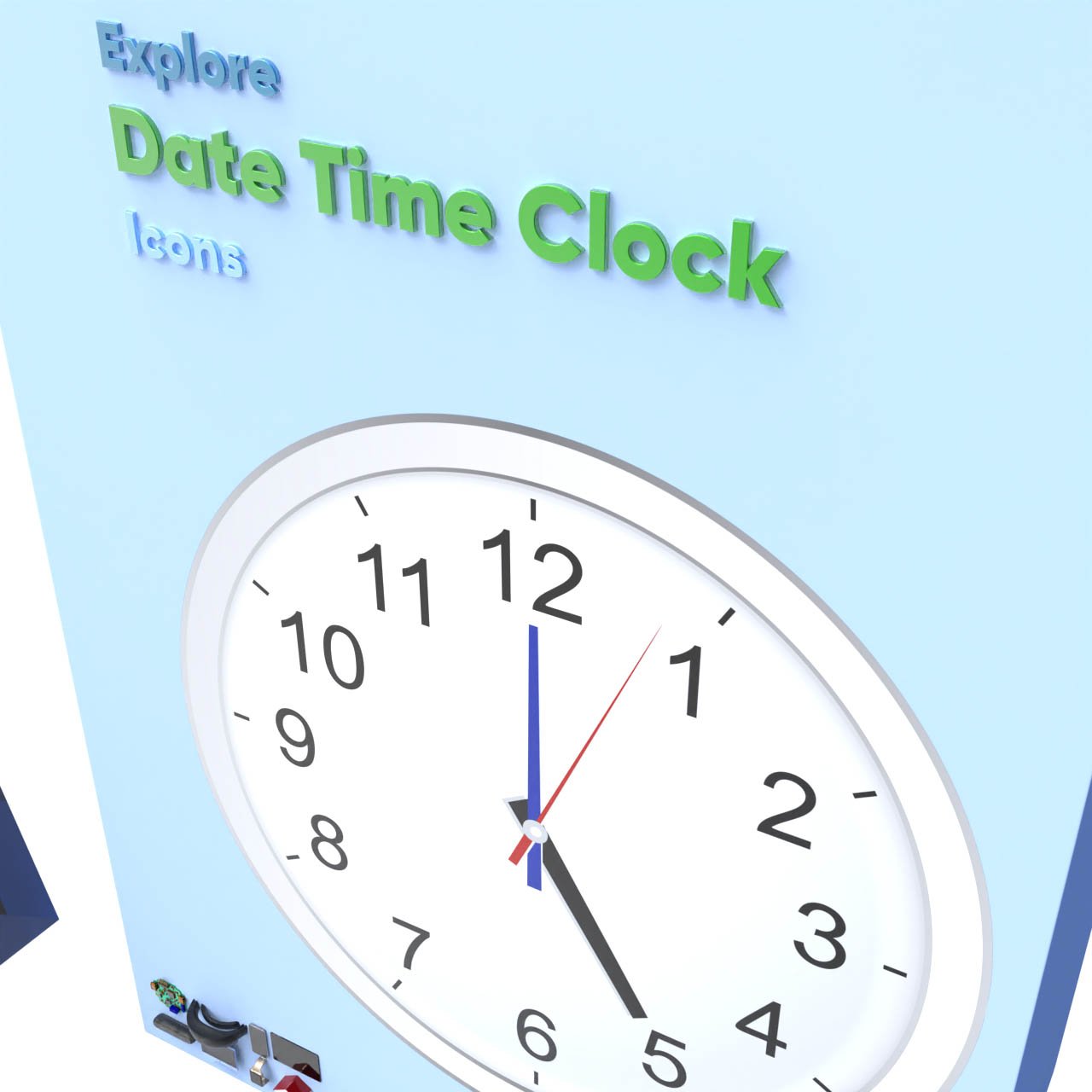 Grafile Explore Date Time Clock Icons