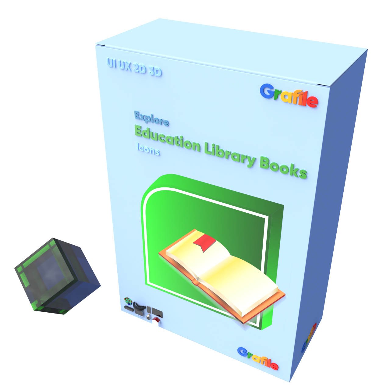 Grafile Explore Education Library Books Icons