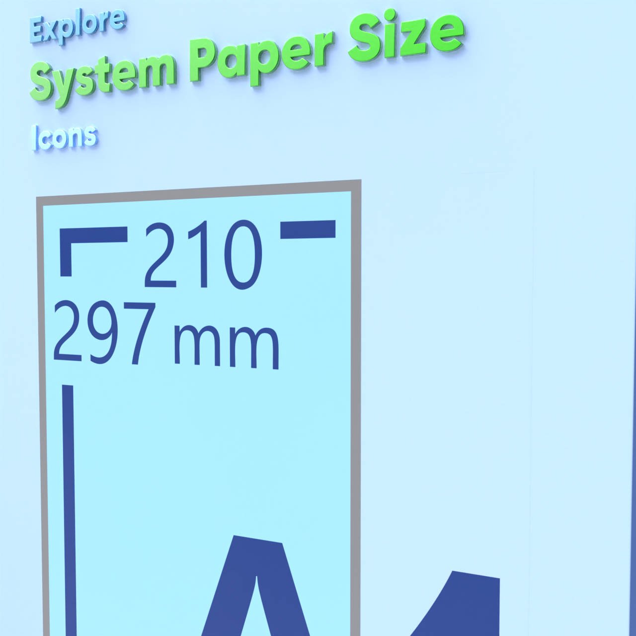 Grafile Explore System Paper Size Icons