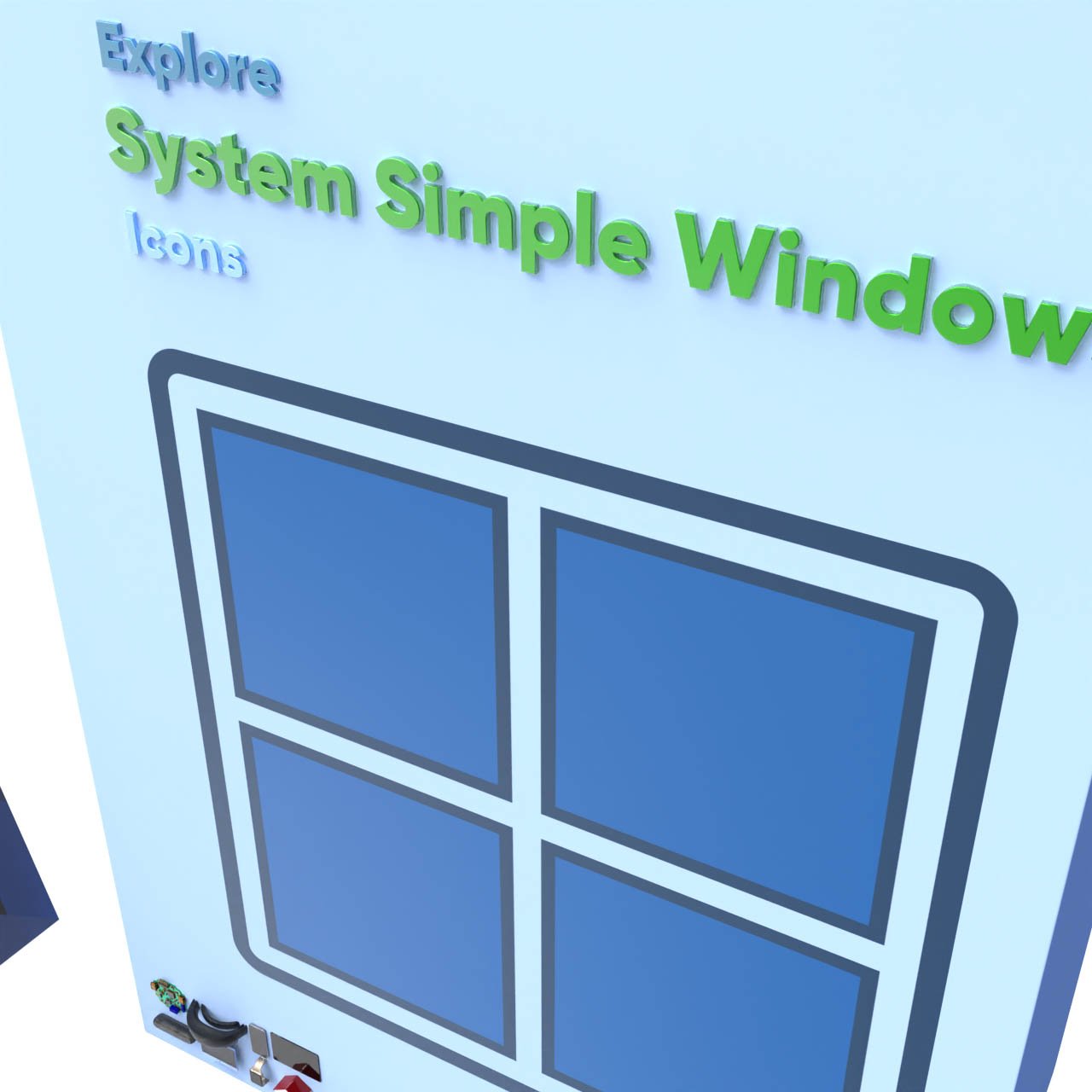 Grafile Explore System Simple Windows Icons