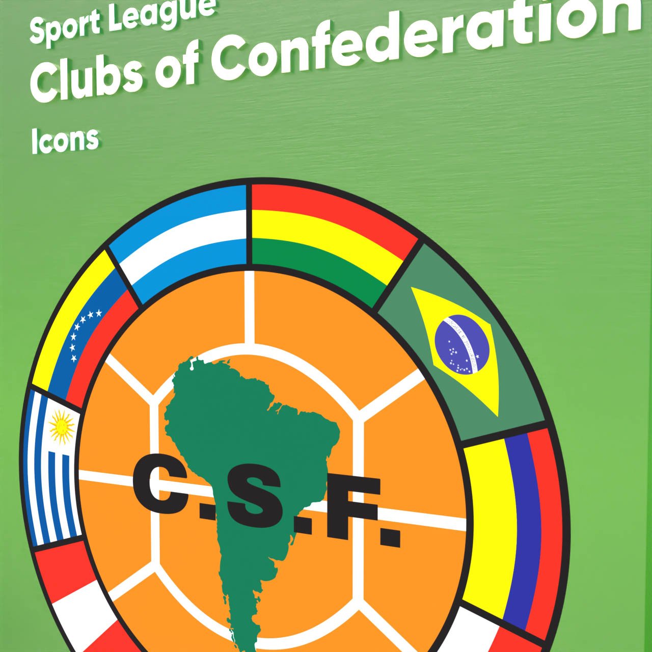 Grafile Sport Football League Football Clubs of Confederation Icons